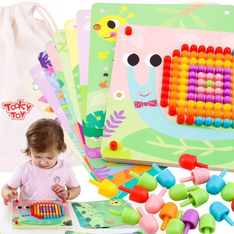 TOOKY TOY UKŁADANKA Z PINEZKAMI KOŁKI WPINACZKA - Tooky Toy | Sklep ...