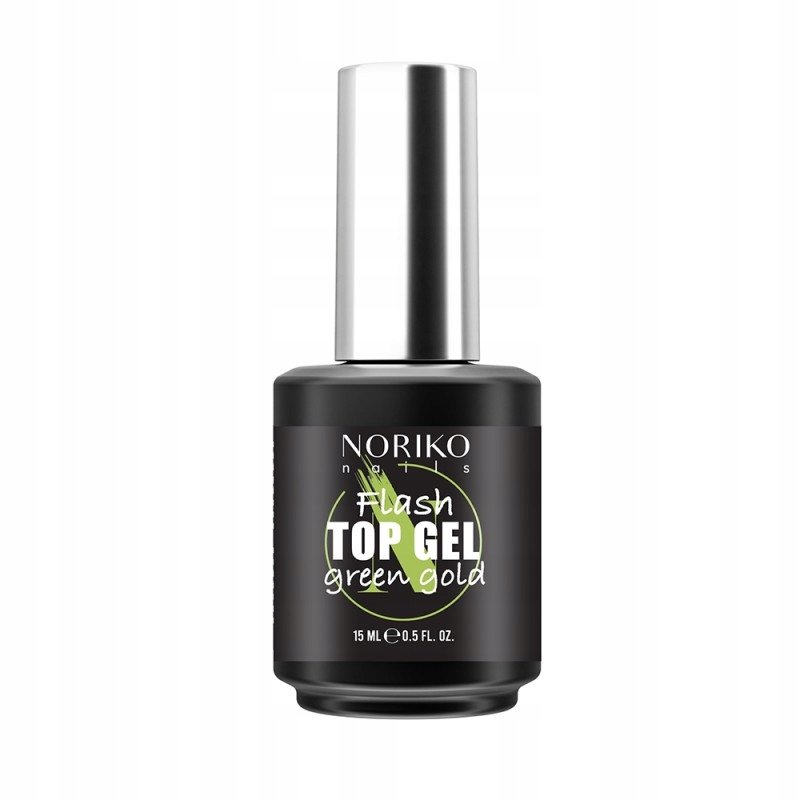 Top Noriko Nails Flash Top Gel Green Gold 15ml | Sklep EMPIK.COM