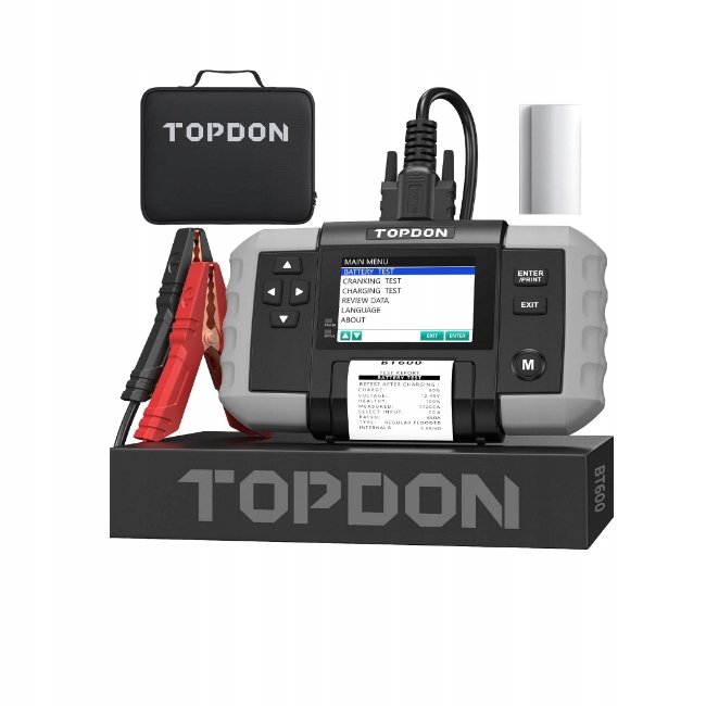 TOPDON BT600 te ster akumulatora samochodowego 12V i 24V 100-2000 CCA ...