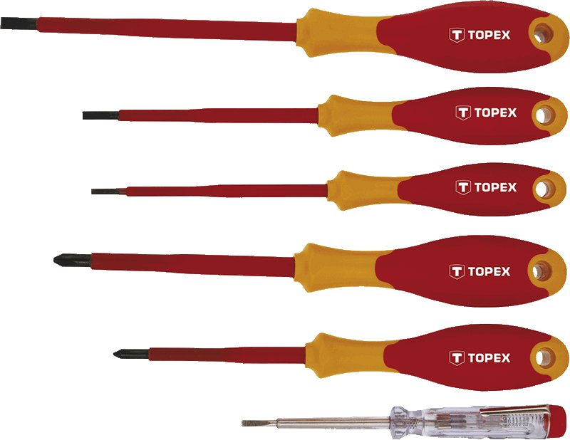 TOPEX, Wkrętaki 1000V, zestaw 6 szt., 39D150 - Topex | Sklep EMPIK.COM