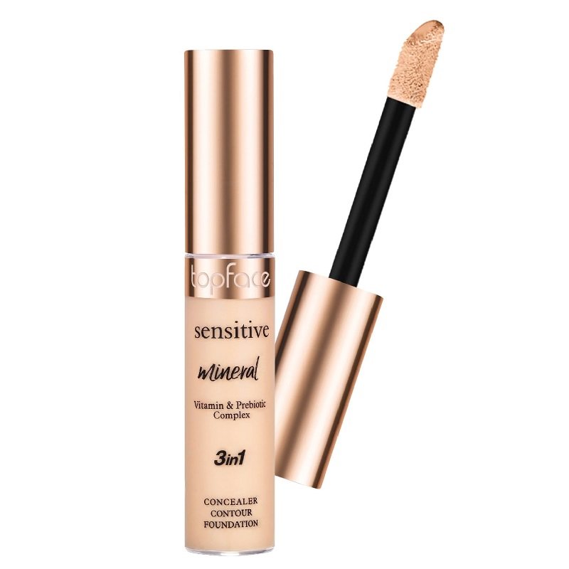 Topface, Sensitive Mineral 3in1 Concealer, Korektor w płynie 3w1 002 ...