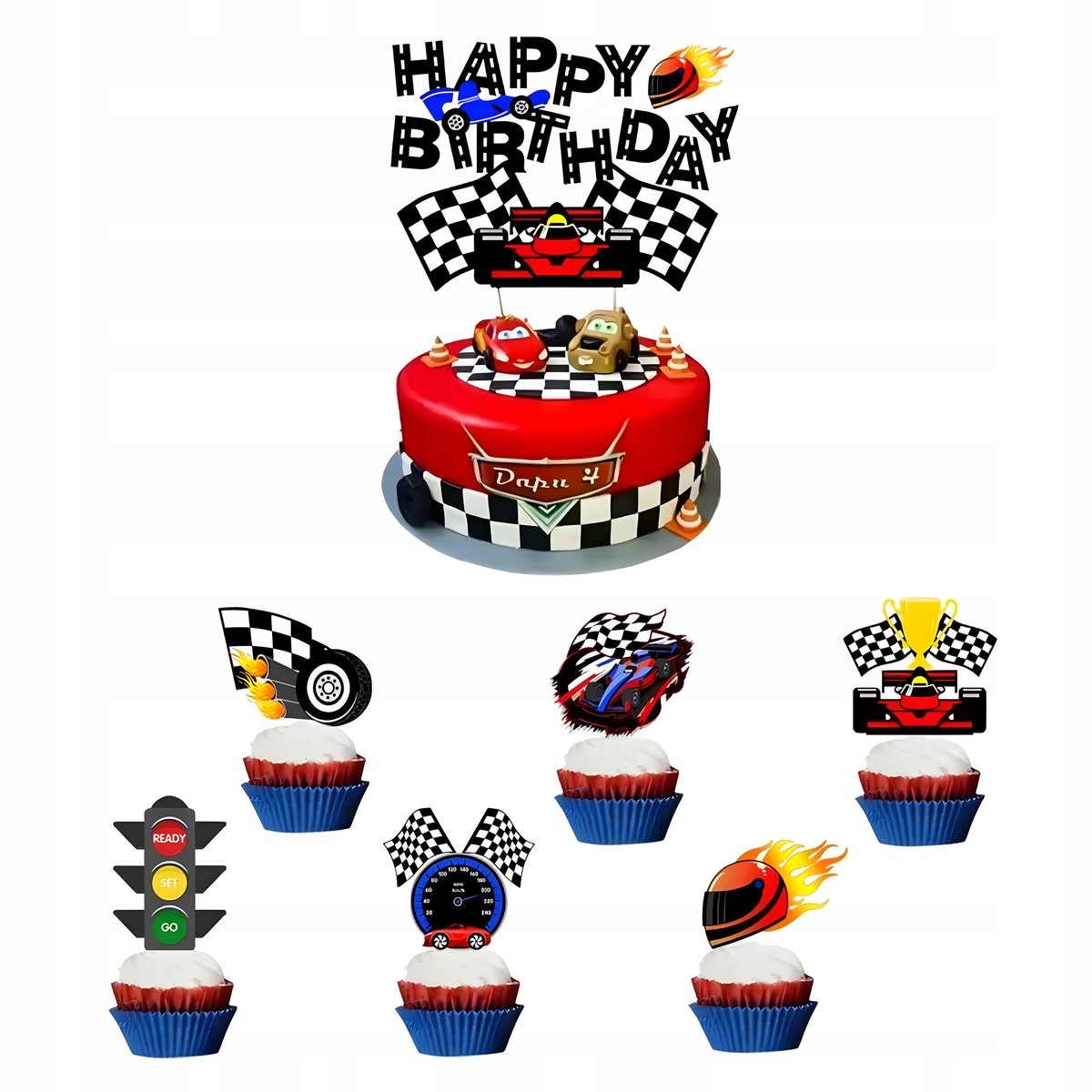 TOPPER NA TORT HOT WHEELS SAMOCHODY NA BABECZKI TOPPERY NA URODZINY 7 ...