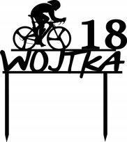 Topper Na Tort Urodzinowy Dla Rowerzysty Rower Twoje Imię oraz Wiek ...