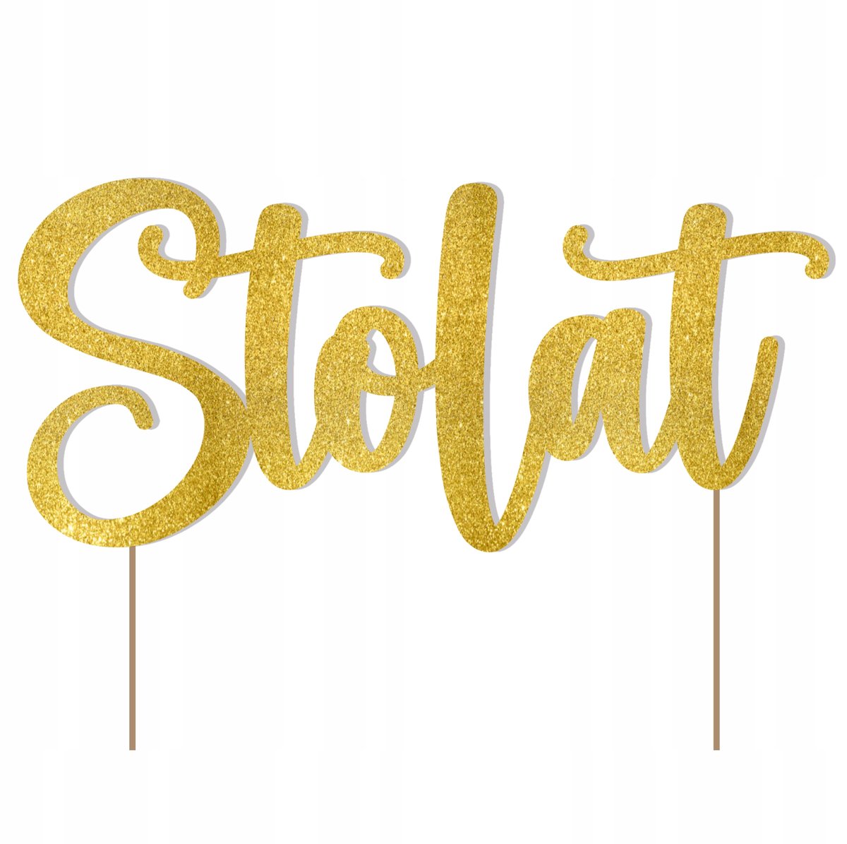 TOPPER piker na tort STO LAT BROKATOWY Dekoracja 3D na URODZINY - Inna marka | Przyjęcia i ...