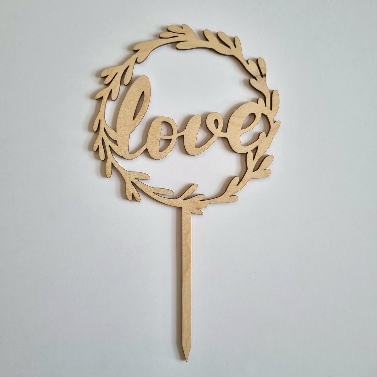 Topper Toper Drewniany Love na tort weselny - MAYA - Inny producent ...