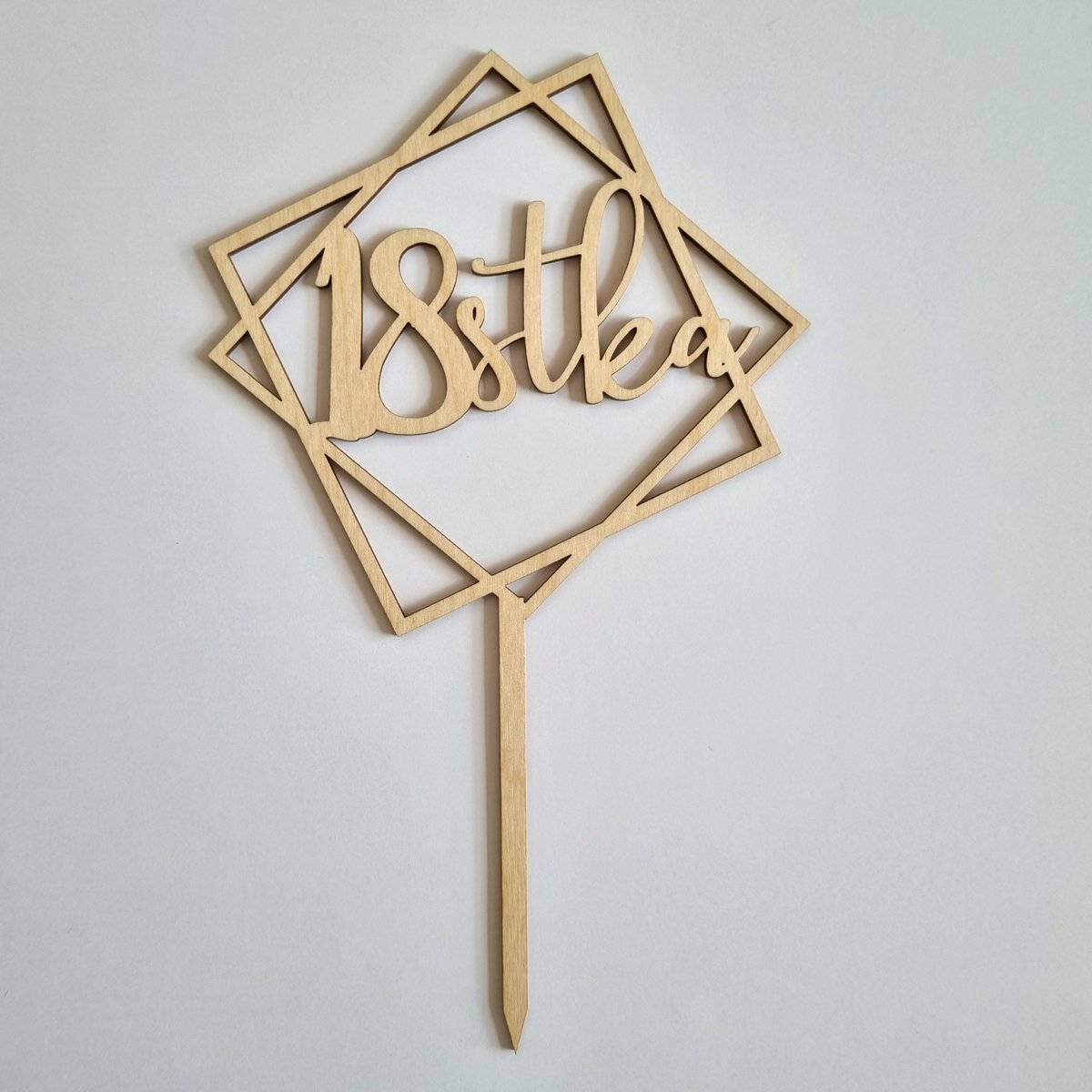 Topper Toper Drewniany Osiemnastka 18stka na tort - MAYA - Inny ...