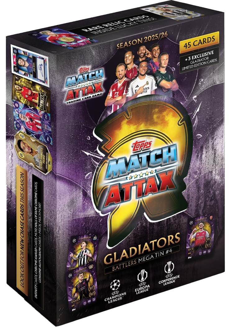 Topps UCC Match Attax 2025/26 - Mega Tin - Battlers - zawiera 45 kart ...