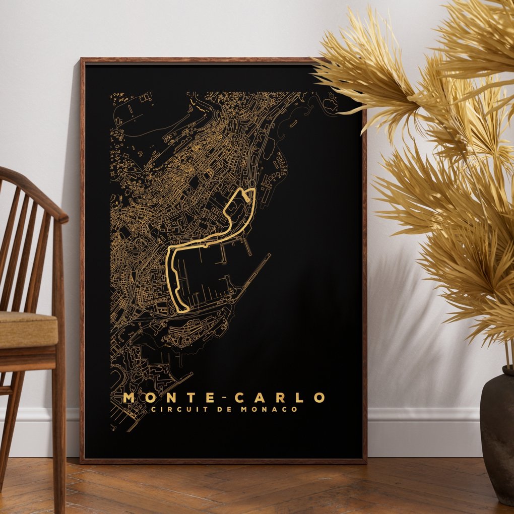 Tor F1 GP Monako Monte Carlo Circuit De Monaco 40x50cm - Mapsbyp ...