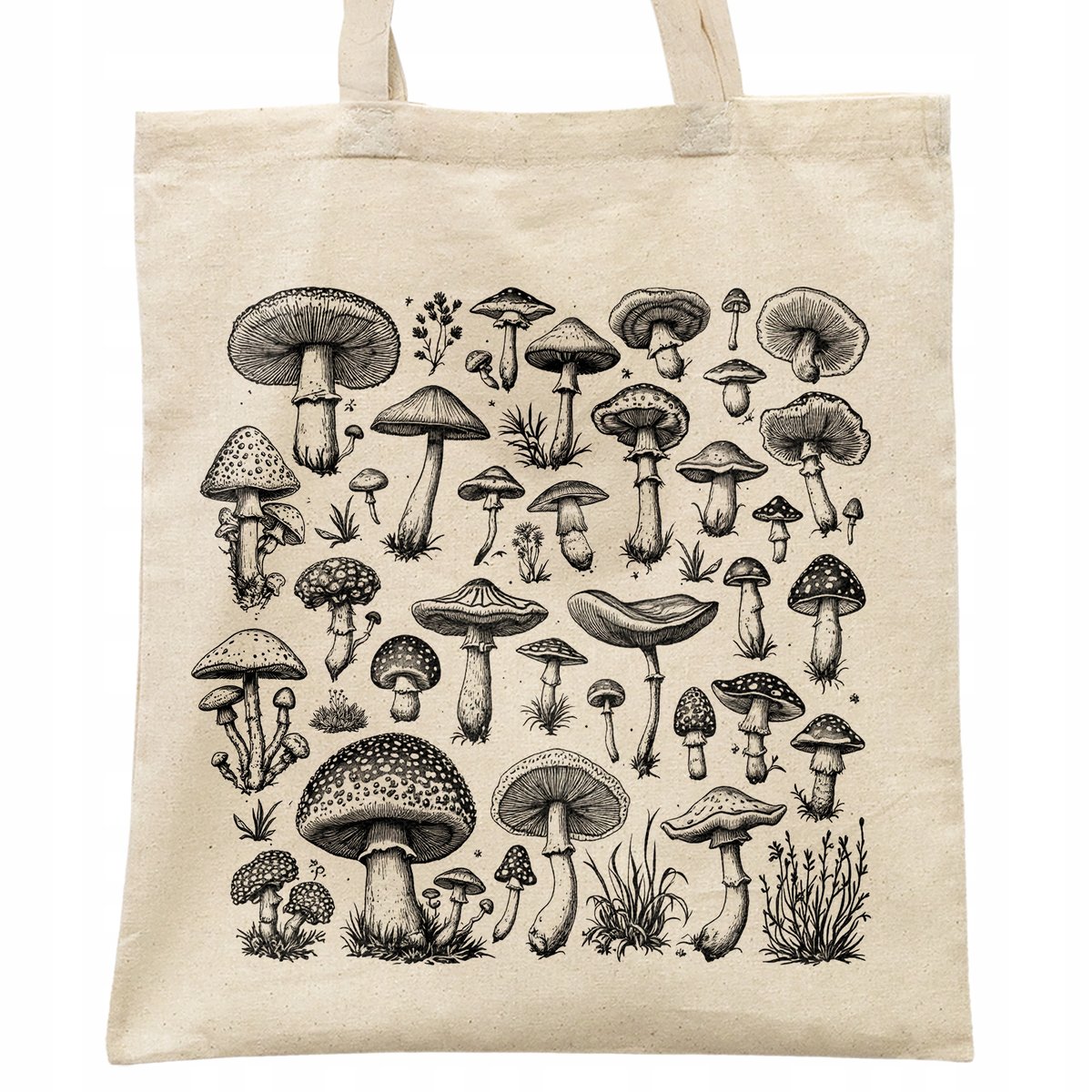 Torba bawełniana na zakupy Grzyby Kolaż Botaniczny Wzór Prezent - Bullz | Moda Sklep EMPIK.COM