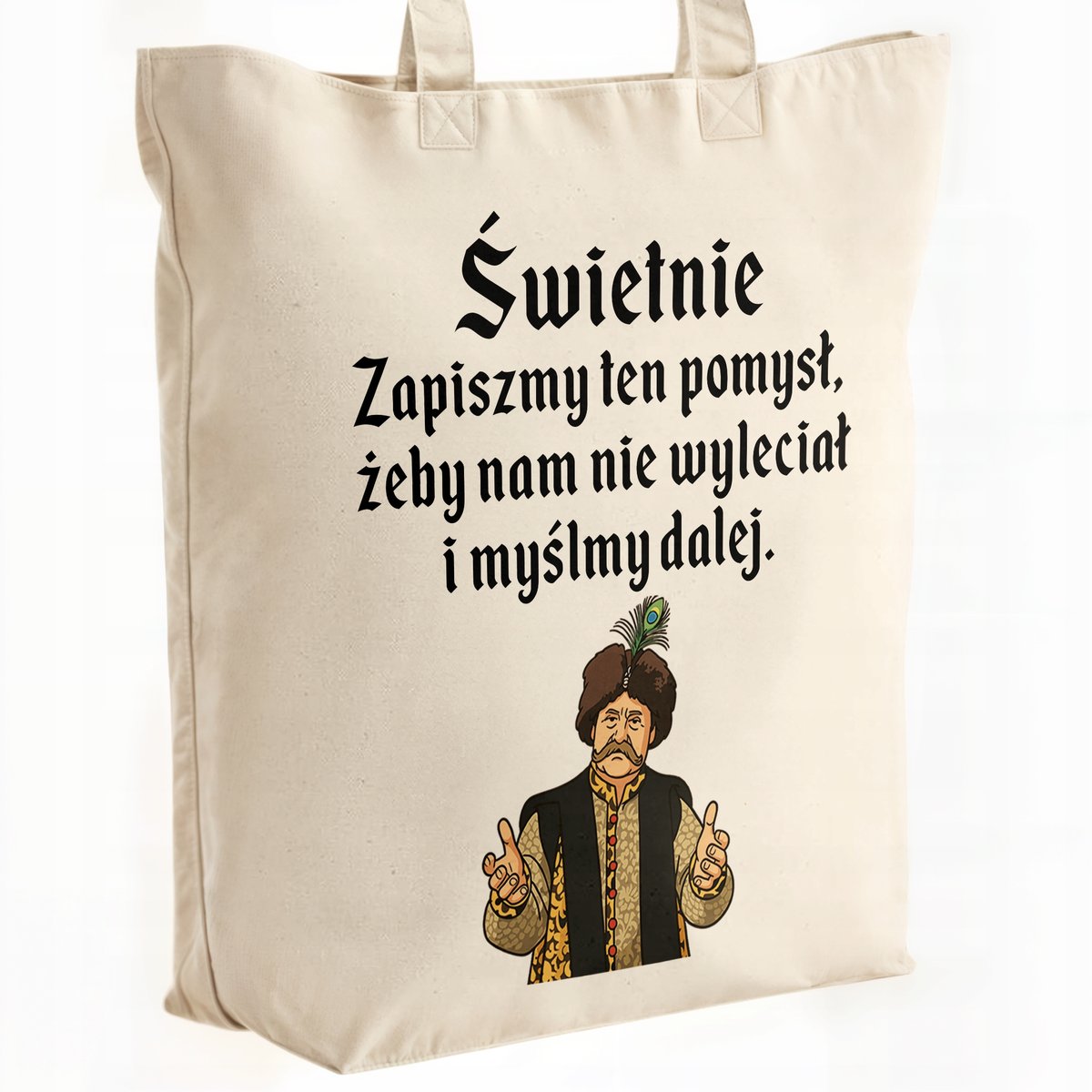 Torba bawełniana premium na zakupy 1670 Zapiszmy Ten Pomysł I Myślmy ...