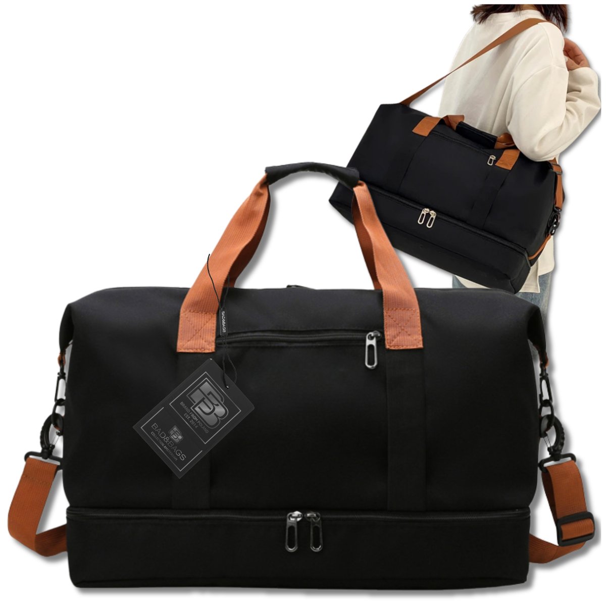 Torba Do Samolotu BAD&BAGS Biznesowa PODRÓŻNA Wodoodporny Podręczny ...