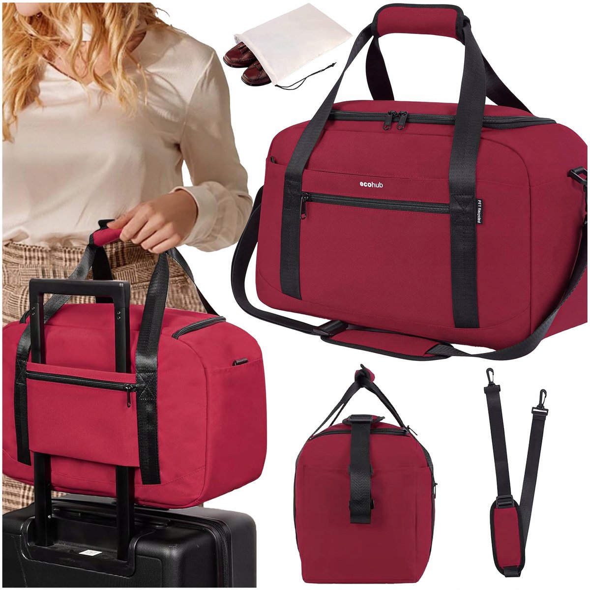 TORBA KABINOWA PODRÓŻNA POD SIEDZENIE 40x20x25 DO SAMOLOTU PODRĘCZNA ...