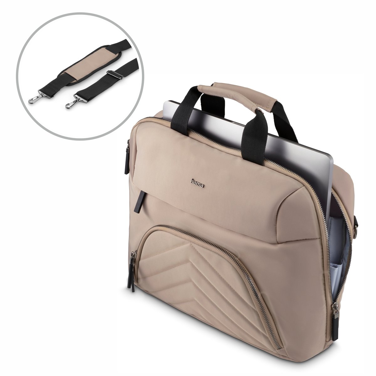 Torba na laptopa notebooka Hama Premium Lightweight 15.6-16.2'' beżowa - Hama | Sklep EMPIK.COM