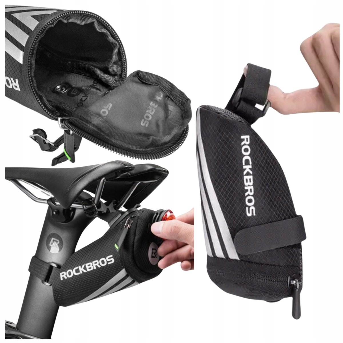 Torba Na Rower Sakwa Rowerowa Podsiodłowa Na Sztyce Odblask - Rockbros | Sport Sklep EMPIK.COM