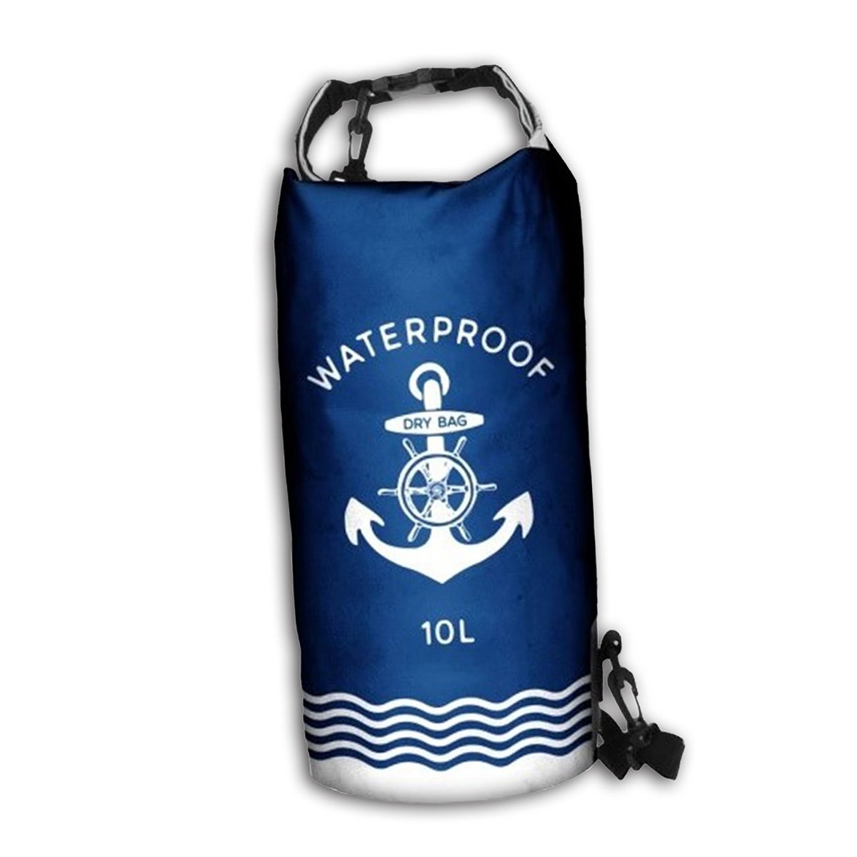 Torba podróżna Robin Ruth niebiesko biała Dry Bag wodoodporna 10 litrów ...
