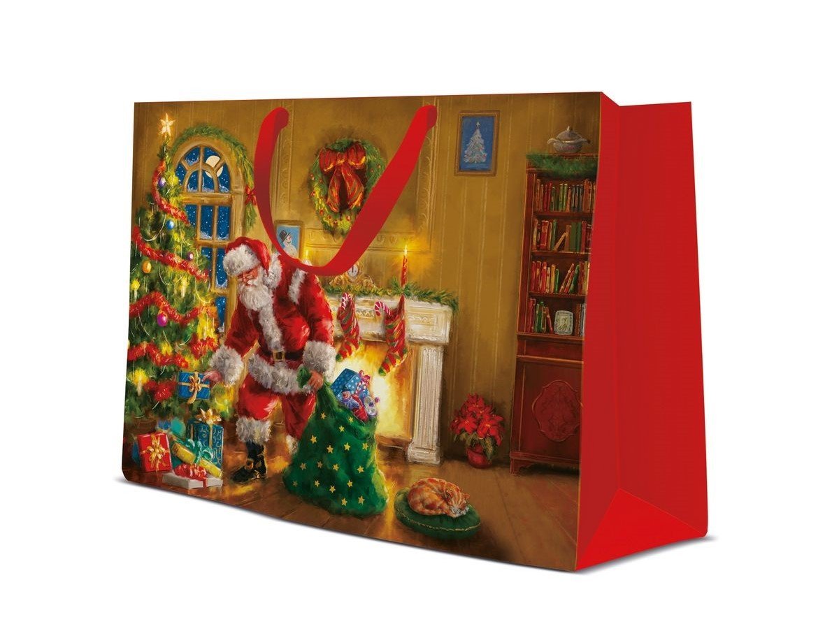 Torba Prezentowa Ozdobna Świąteczna Mikołaj 33 Cm - ABC | Przyjęcia i okazje w Sklepie EMPIK.COM