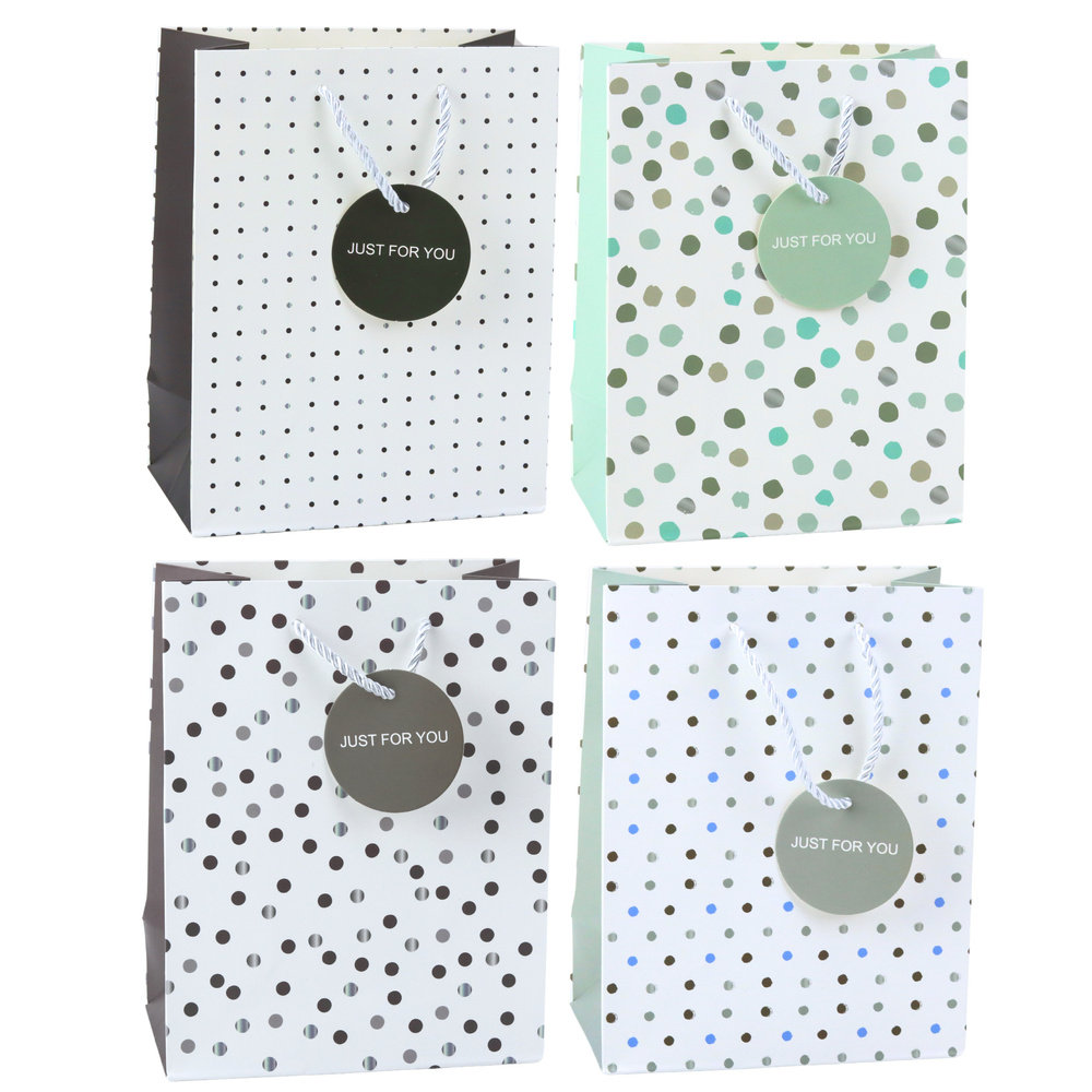 Torba Prezentowa Z Kropkami Napis Just For You 23 X 18 X 10,5 Cm - lean ...