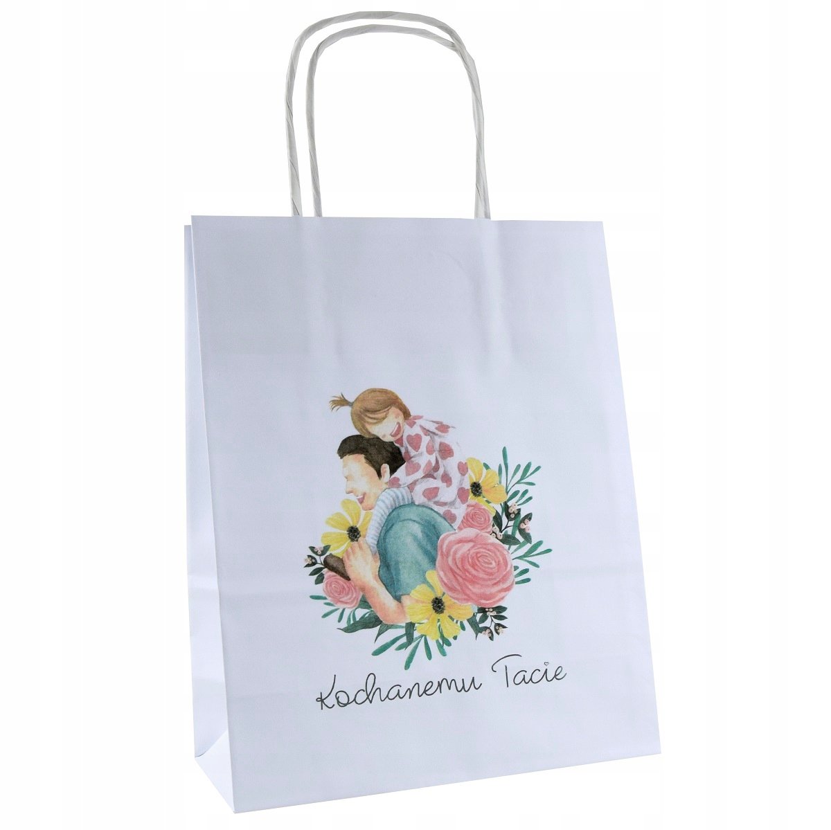 Torba prezentowa z nadrukiem DZIEŃ TATY torebka papierowa 18x8x22cm - inna (Inny) | Sklep EMPIK.COM