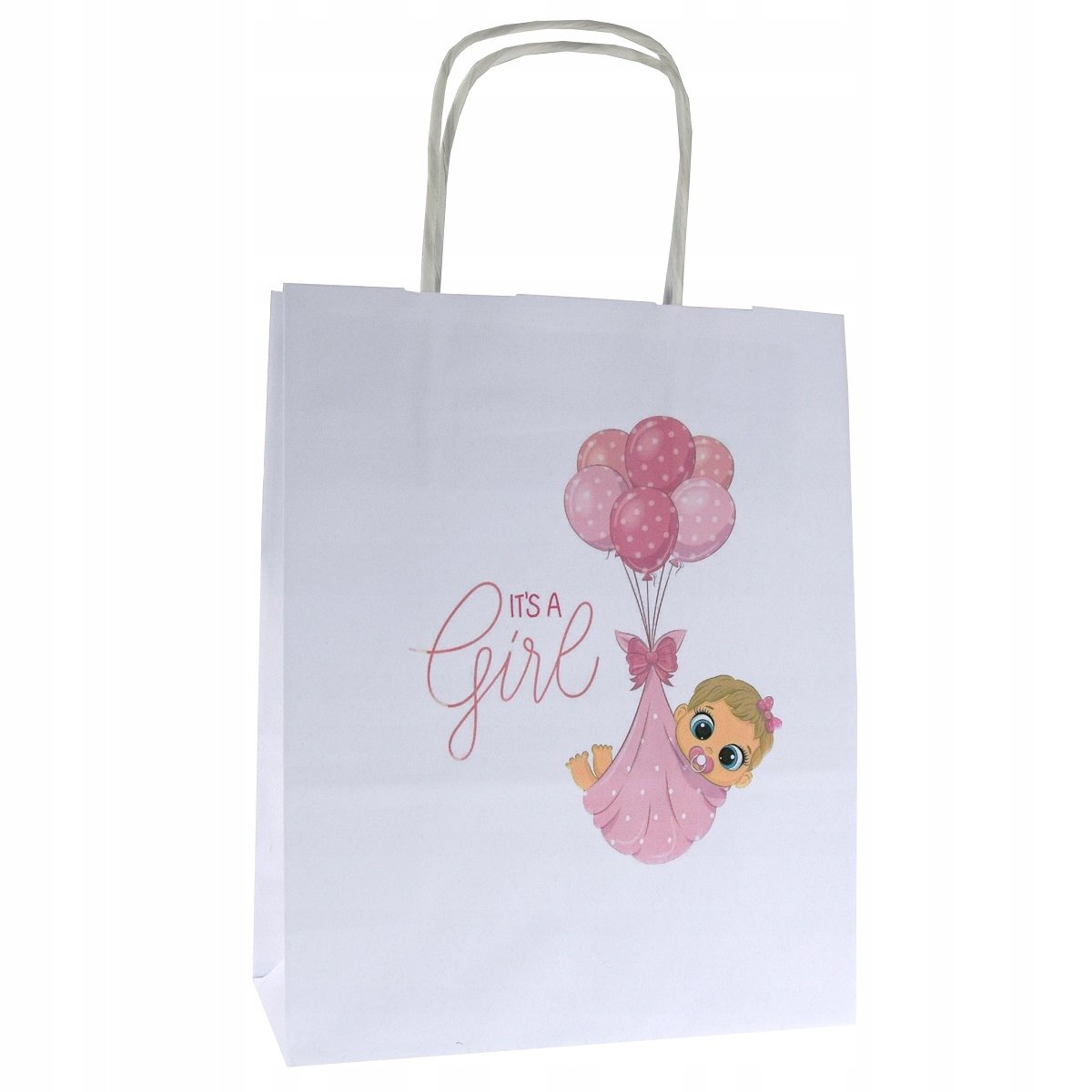 torba prezentowa z nadrukiem It's a girl 18x8x22cm na baby shower torebka - inna (Inny) | Sklep ...