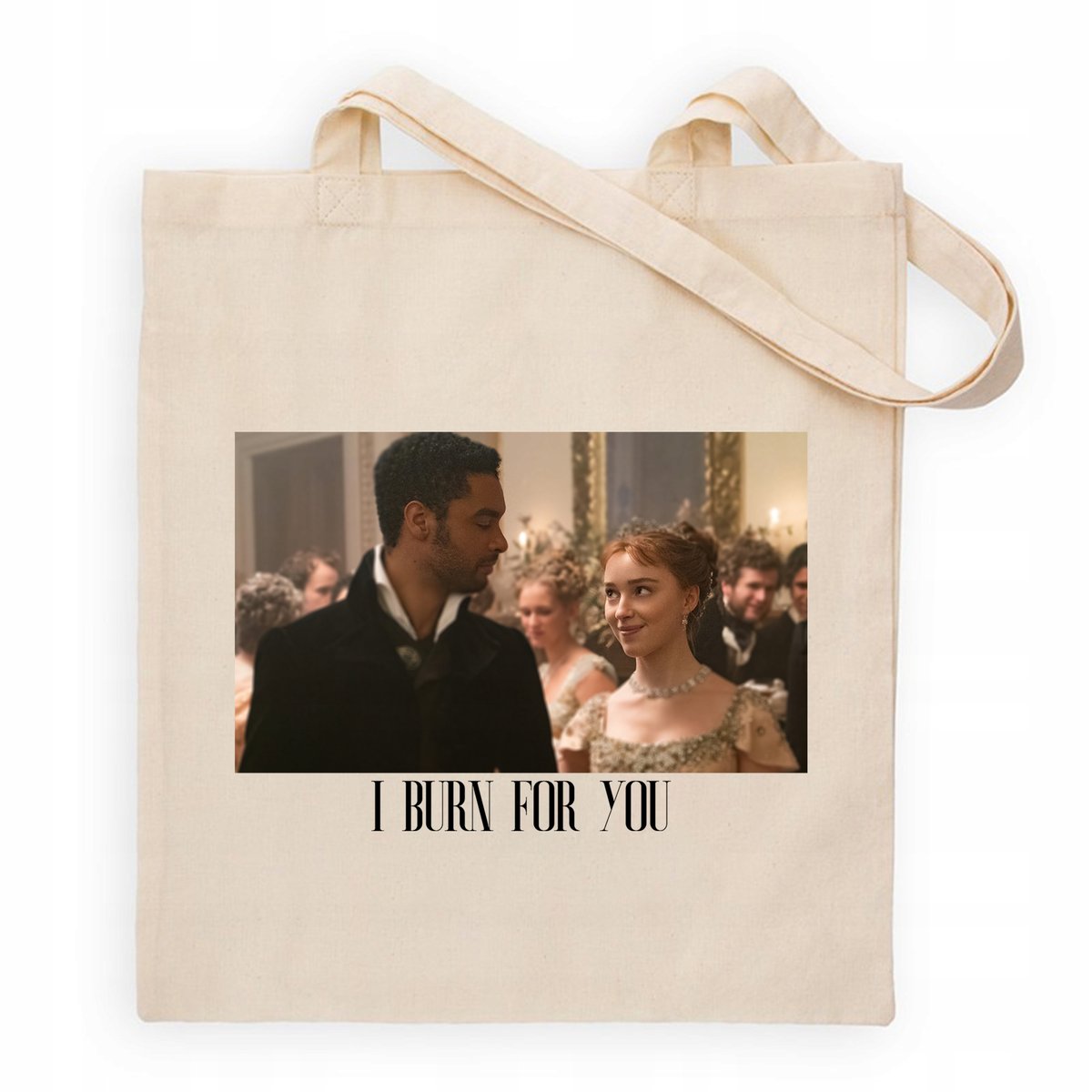 Torba Shopper Beż I BURN FOR YOU Serial Dla Fanki BRIDGERTON WIELE ...