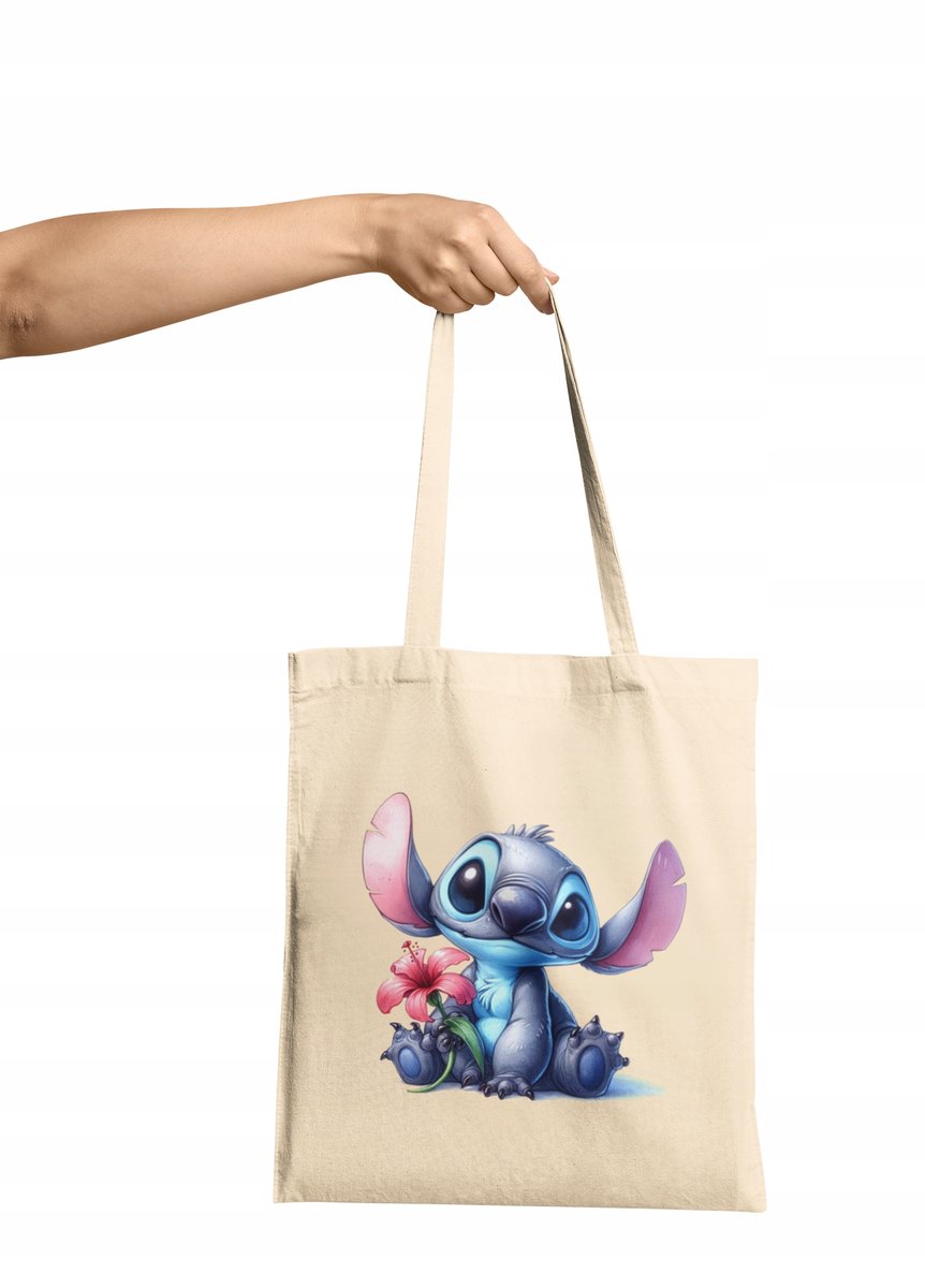 Torba Shopper Materiałowa Na Ramię Prezent Dla Fanki Lilo & Stitch & Angel - Inna marka | Moda ...