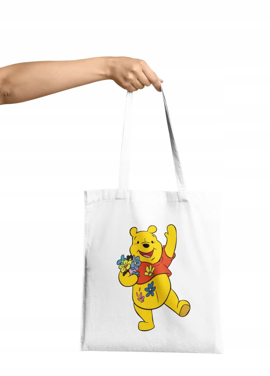 Torba Shopper Materiałowa Na Ramię Prezent Kubuś Miś Puchatek Duży ...
