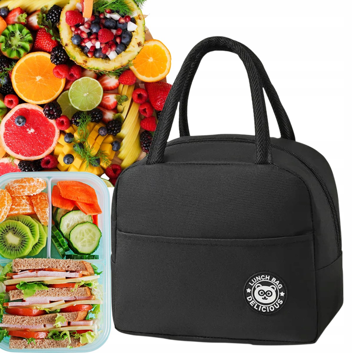 TORBA TERMICZNA LUNCH BOX izolacyjna śniadaniówka na plażę piknik 5L ...