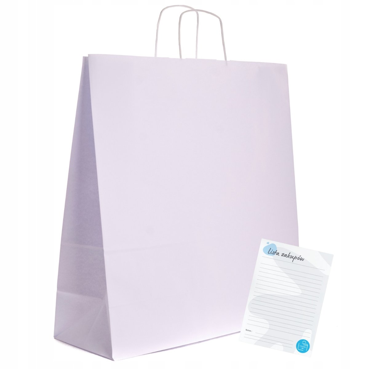 TORBY papierowe BIAŁE TORBA DUŻA na zakupy 45x17x48cm mocne torebki 25 szt - inna (Inny) | Sklep ...