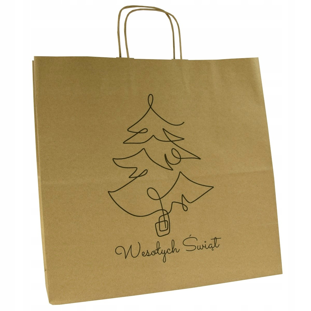 TORBY papierowe duże BOŻE NARODZENIE choinka nadruk Wesołych Świąt ...