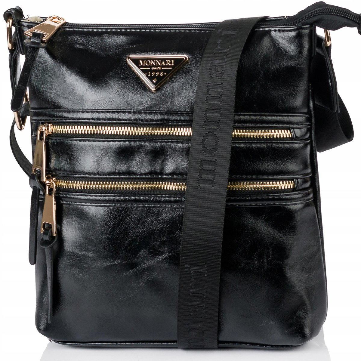 TOREBKA Czarna LISTONOSZKA MONNARI Damska PREMIUM - MONNARI | Moda Sklep EMPIK.COM