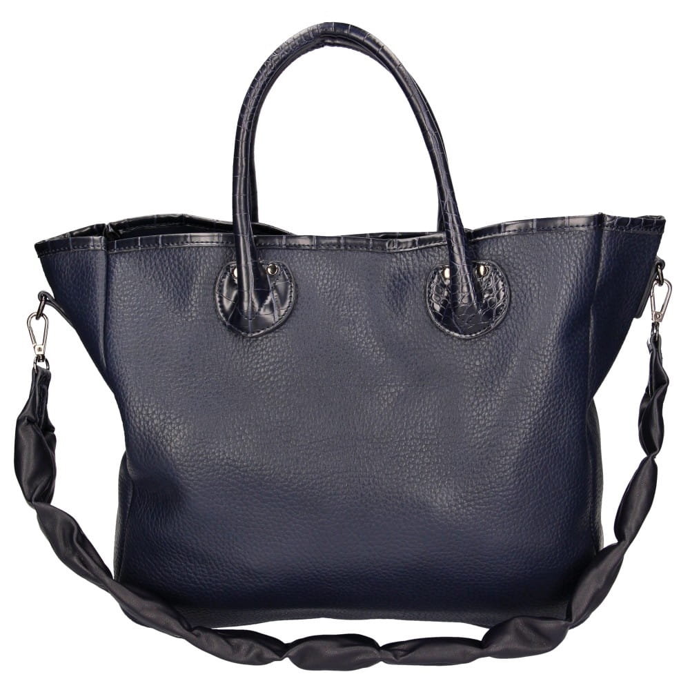 Torebka Damska Elegancka Granatowa Shopperka - PINK BOX | Moda Sklep EMPIK.COM