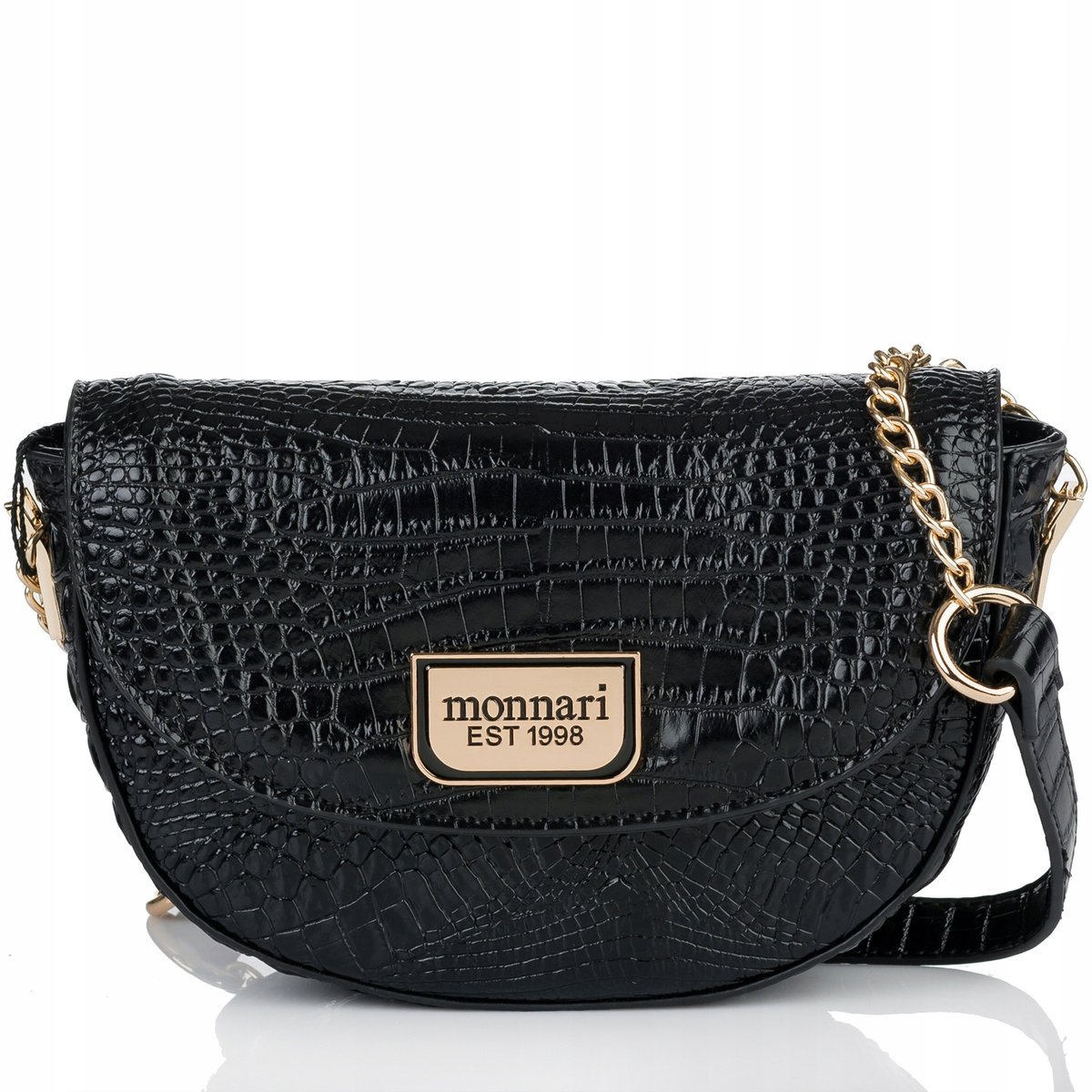 Torebka Damska Listonoszka Monnari Wizytowa Croco Elegancka - MONNARI | Moda Sklep EMPIK.COM