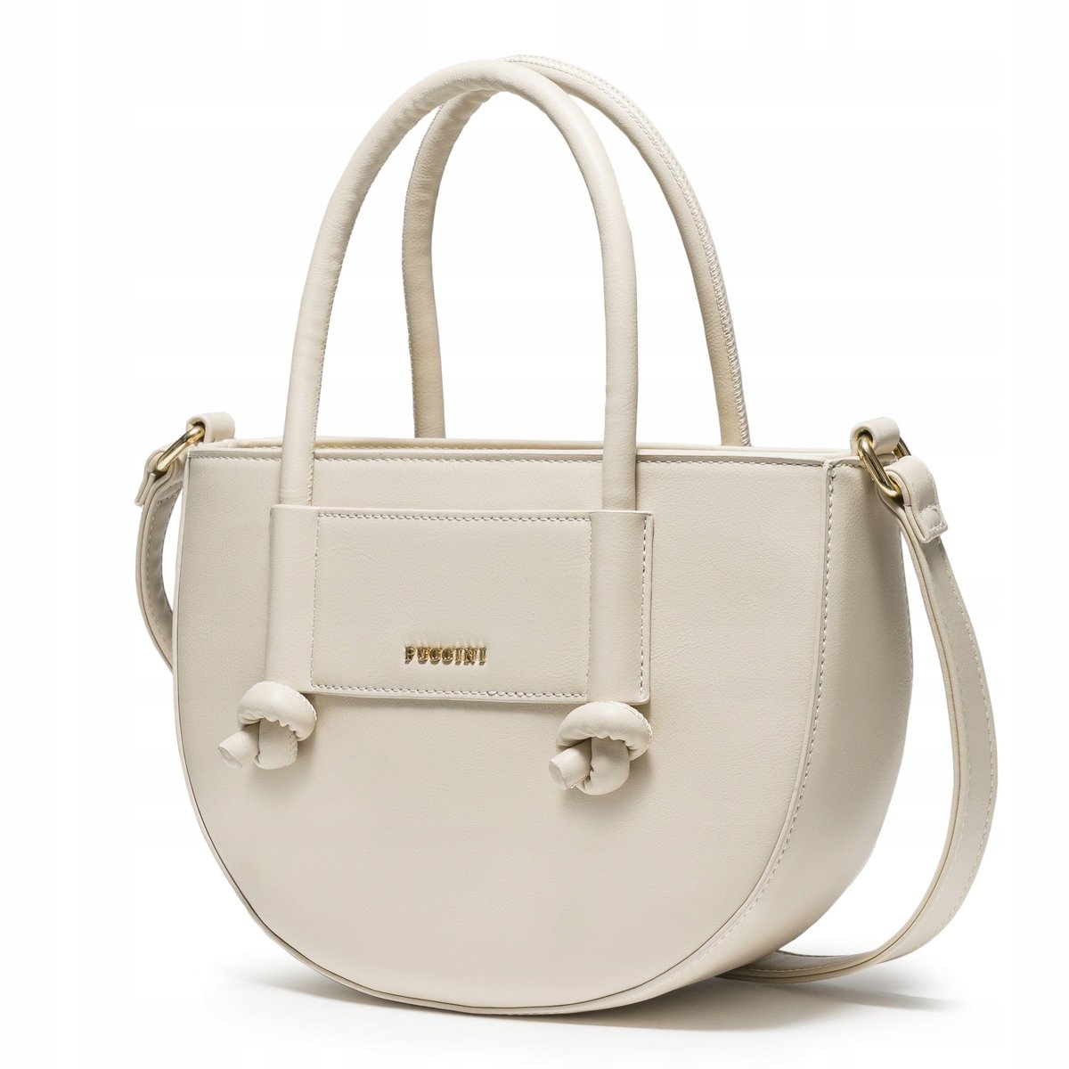 Torebka Damska Mała Crossbody z Uchwytami PUCCINI Beżowa BK2241224M-6A - PUCCINI | Moda Sklep ...