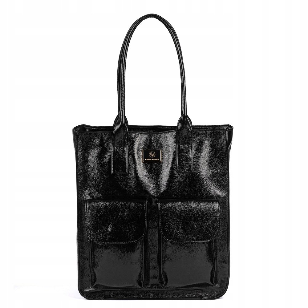 Torebka Damska Shopper Laura Biaggi Czarna Torba - Laura Biaggi | Moda Sklep EMPIK.COM