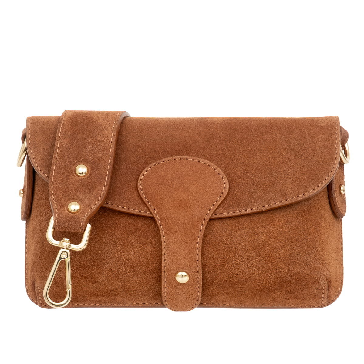 Torebka Damska Zamszowa Vera Pelle Imba Brązowa - Vera Pelle | Moda Sklep EMPIK.COM