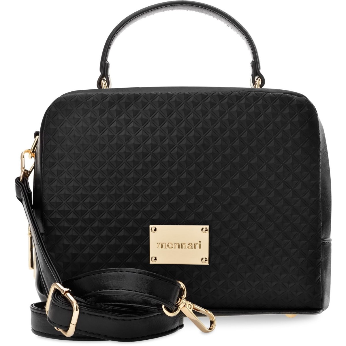Torebka kuferek monnari dwukomorowa torba damska listonoszka czarna premium - MONNARI | Moda ...