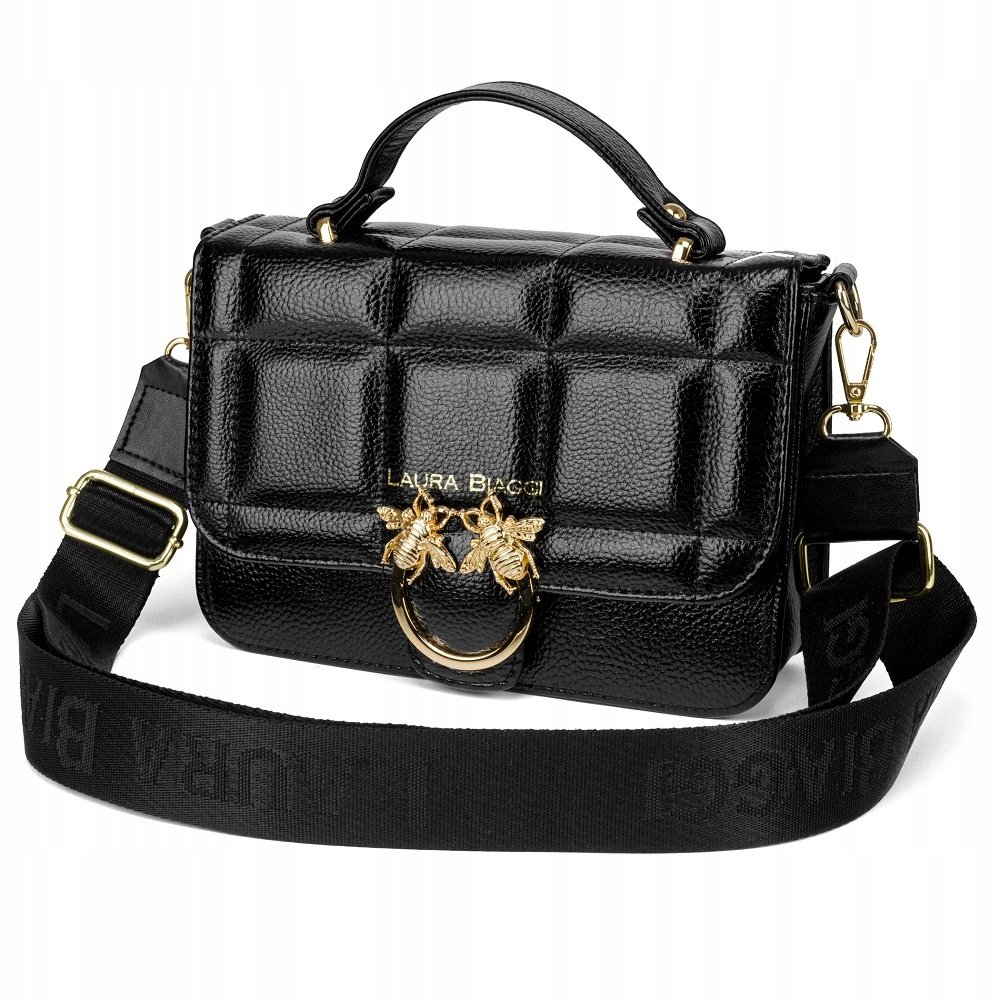 Torebka Listonoszka Laura Biaggi Czarna Na Ramię - Laura Biaggi | Moda Sklep EMPIK.COM