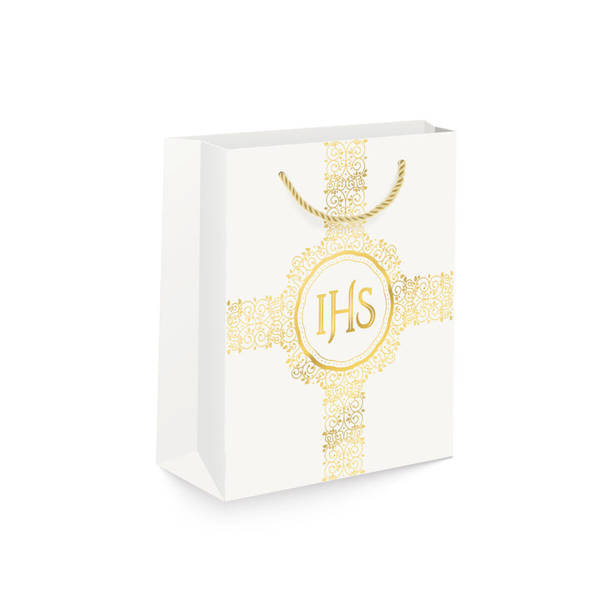 TOREBKA NA PREZENT KOMUNIA ŚWIĘTA IHS ORNAMENT - PartyPal | Sklep EMPIK.COM