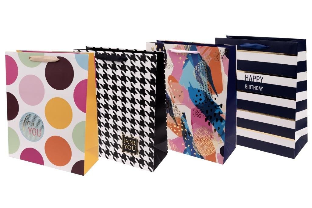 Torebka ozdobna średnia Urodziny mix - Inna marka | Przyjęcia i okazje w Sklepie EMPIK.COM