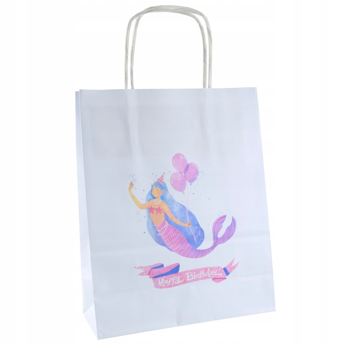 torebka papierowa na urodziny 18x8x22 torba prezentowa SYRENKA mała A5 - inna (Inny) | Sklep ...