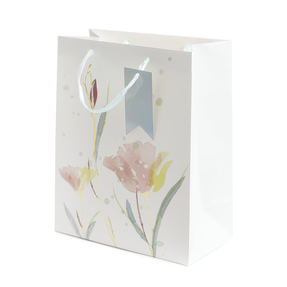 Torebka prezentowa CYMKA beżowe kwiaty 19x23x10 cm HOMLA - Homla | Sklep EMPIK.COM