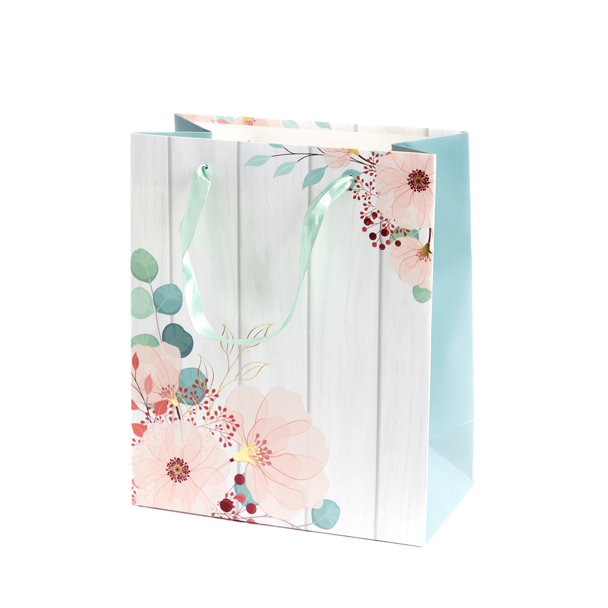 Torebka prezentowa CYMKA różowe kwiaty 14x27x33 HOMLA - Homla | Sklep EMPIK.COM