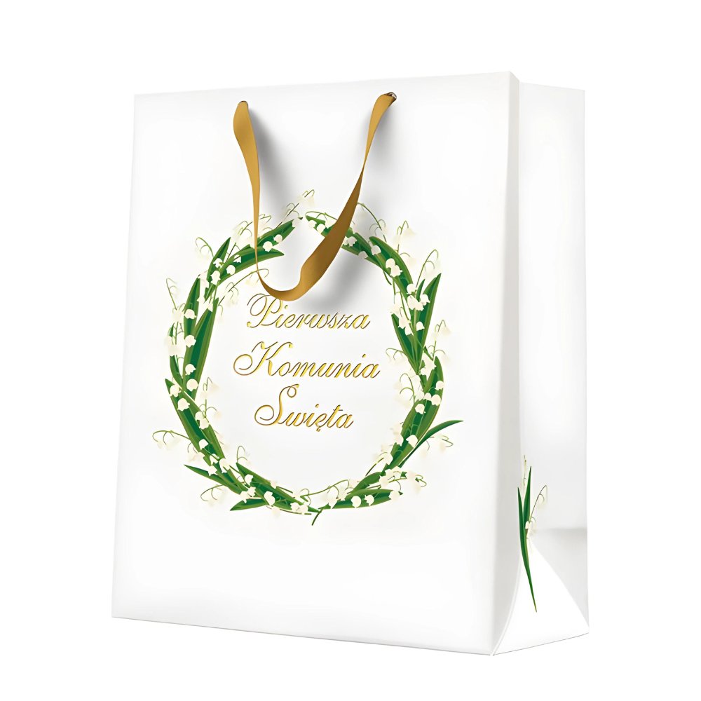 Torebka prezentowa Pierwsza Komunia Święta konwalie 36cm - ABC | Przyjęcia i okazje w Sklepie ...