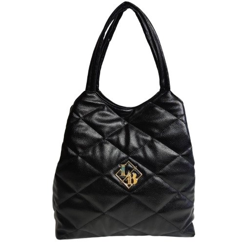 Torebka shopper Laura Biaggi Torba na ramię czarna pikowana A4 - Inna marka | Moda Sklep EMPIK.COM