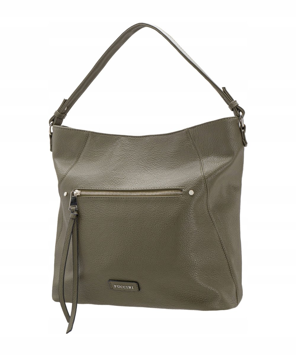 Torebka Torba Damska Na Ramię Duża Mieści A4 PUCCINI Zielona BK2231182D ...