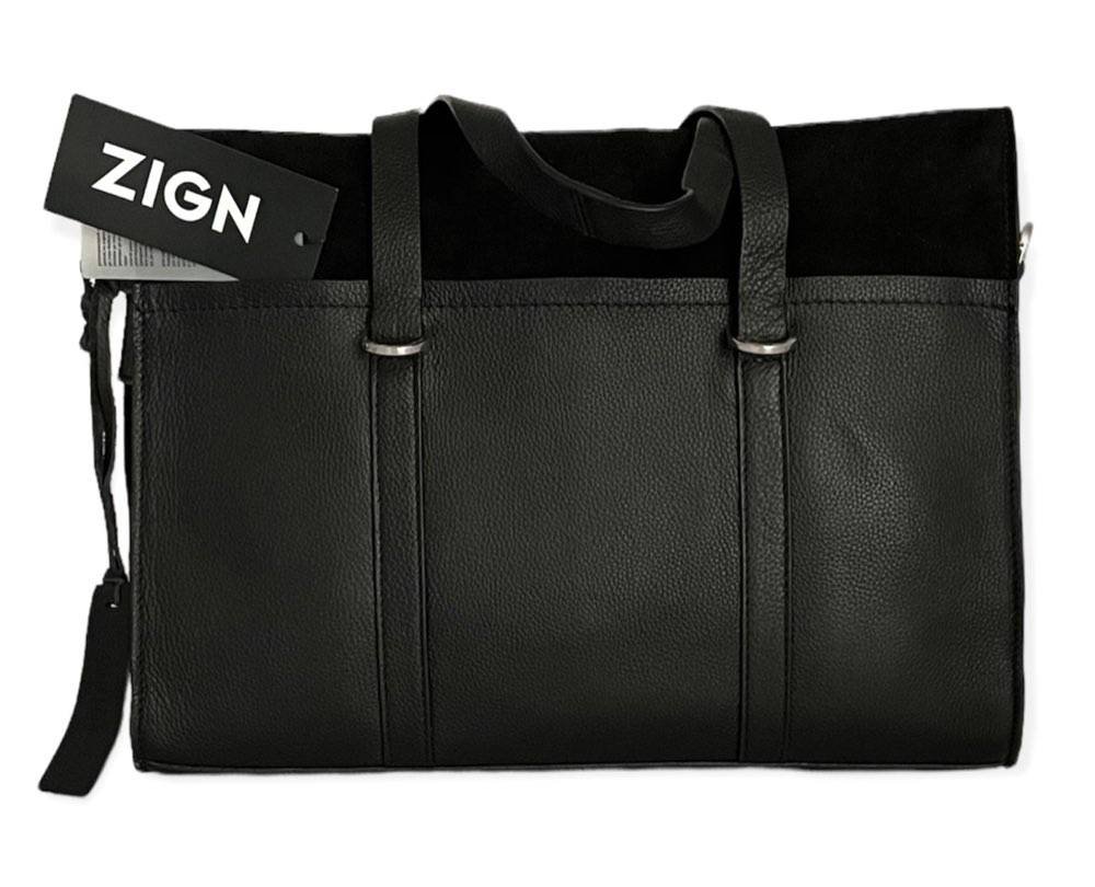 Torebka Zign shopperka klasyczna skórzana - Inna marka | Moda Sklep ...