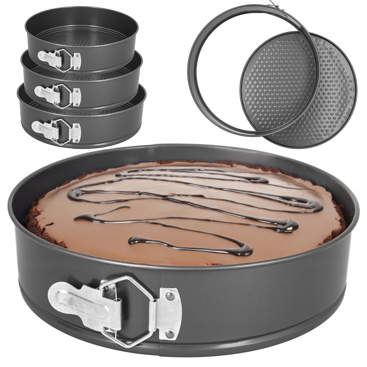 Tortownica Forma Do Pieczenia Blacha Ciast Tortów Zestaw X3 Okrągła ...