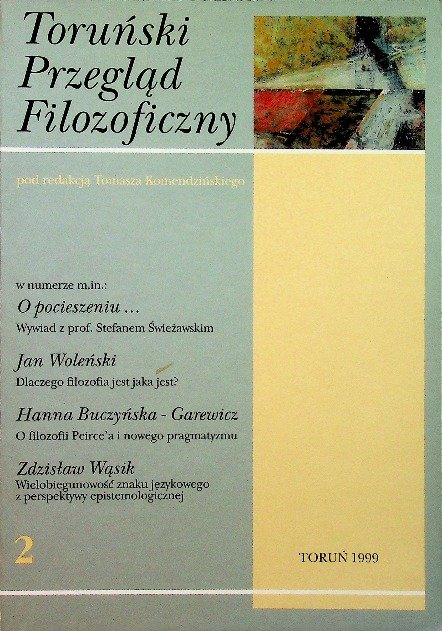 Toruński przegląd filozoficzny Nr 2 - W opisie | Książka w Empik