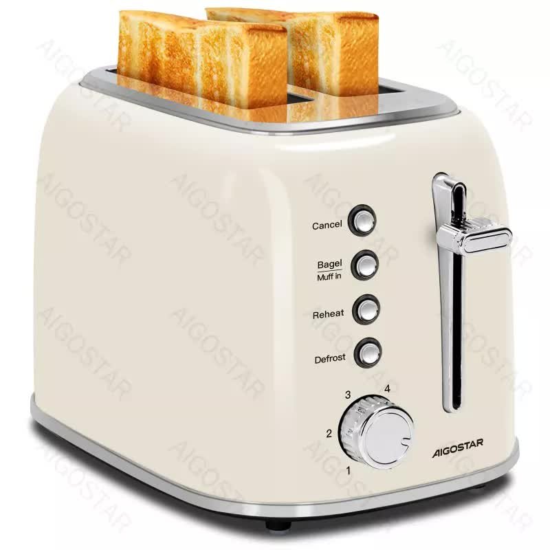 Toster o mocy 800 W opiekacz z funkcja podgrzewania i rozmrażania - Aigostar | AGD Sklep EMPIK.COM