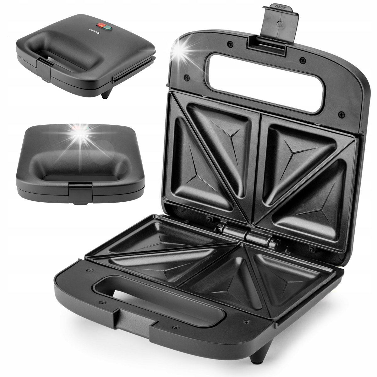 TOSTER OPIEKACZ DO KANAPEK TOSTÓW SANDWICH 750W NIEPRZYWIERAJĄCA ...